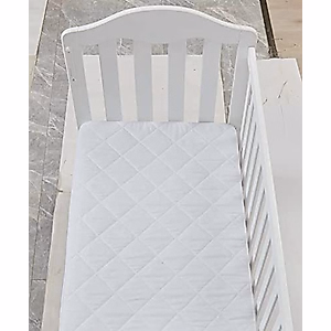 Waterproof Quilted Crib Zip Mattress Protector 6 Sided Waterproof Pad Encasement Cover Soft Thick Absorbent 28x52x5 Inches Quilted encsaement Crib 28x52x7
