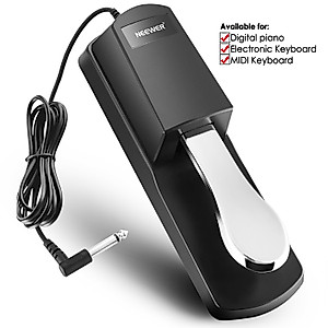Neewer® Universal Piano-style Sustain Foot Pedal with Polarity Switch Design Compatible with Any Electronic Keyboard with 1/4 Input Jack