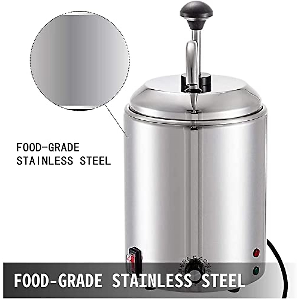 ANSNAL Cheese Warmer Dispenser, 1600W Electric Food Sauce Warmer Heater, Commercial Jam Heat Preservation Machine for Chocolate Butter Cheese