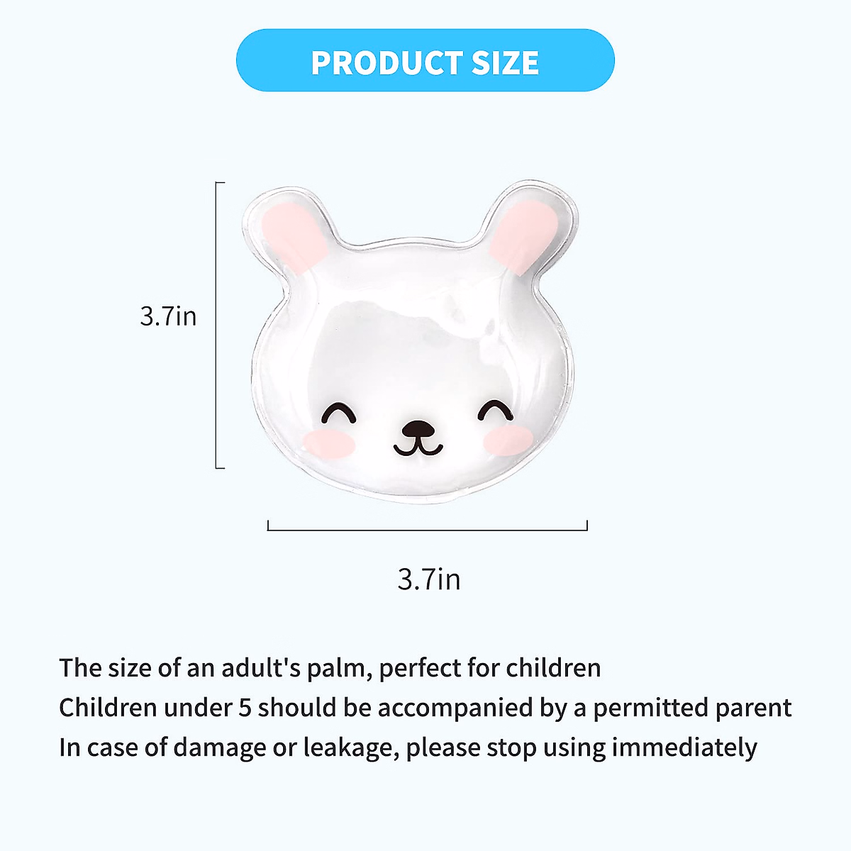 4 PCS Boo Boo Ice Packs, Kids Reusable Gel Ice Pack, Cute Children Gel Ice Pack for Kids Injuries, Kids cute lunch ice pack, Breastfeeding, Wisdom Teeth, Pain Relief, Kids Fever, Headaches(/3.8X3.2in)