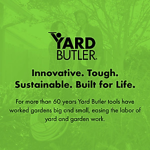 Yard Butler Compact Hose Reel Cart with Wheels Heavy Duty 100 Foot Metal Hose Reel Suitable for Gardens, Lawns, and Outdoor - IHTC-1