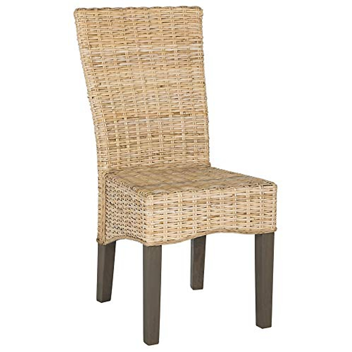 Safavieh Home Collection Ozias Grey Wicker 18-inch Dining Chair