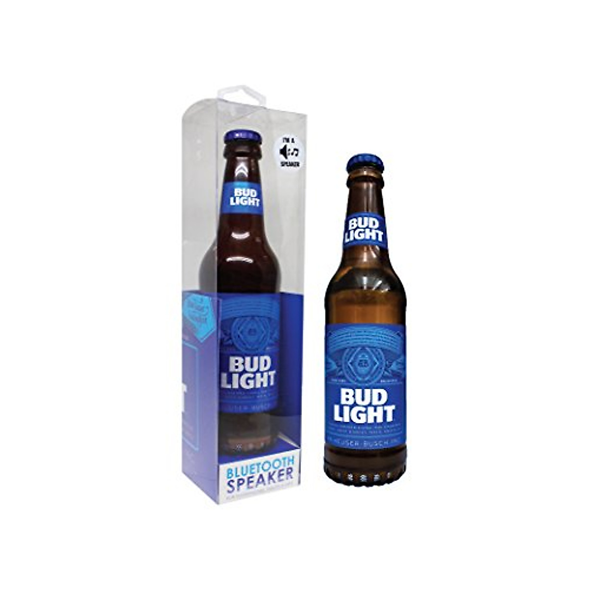 Bud Light Beer Bluetooth Bottle Speaker Portable Wireless Speaker with Rechargeable Battery Ideal for Indoor and Outdoor Activities Loud and Bass Audio Sound Easy to Carry Anywhere