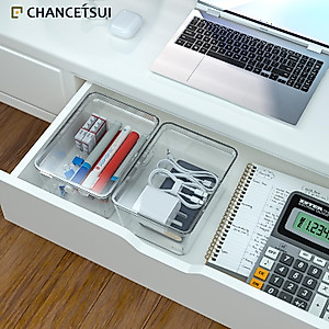 Storage Bins With Lids Plastic Containers: Plastic Multipurpose Stackable Storage Container Bins With Lid For Home And Office Organization, Small Storage Bin, 2 Pcs 5x7 Plastic Container, Clear