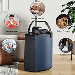 TaTalife Sauna Steamer Portable Pot, 3L Stainless Steel Steam Generator with Remote Control, Smart Touch Button, Spa Machine with Timer Display Mist Moisturizing for Body Detox