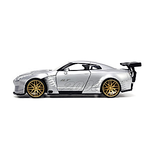 Jada Toys I Love The 2000’s 1:24 2009 Nissan GT-R (R35) Ben Sopra Die-Cast Car, Toys for Kids and Adults, Silver
