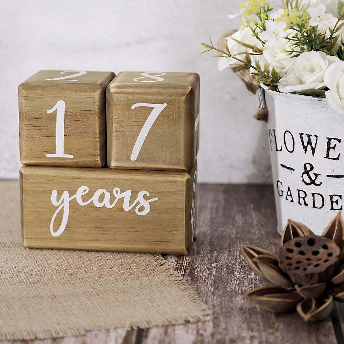 Baby Monthly Milestone Blocks for Boy or Girl, 7 Blocks, Milestones Age Block Set for Baby Shower, Pregnancy Countdown, Baby Age Photo Blocks