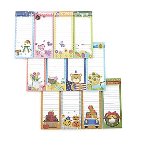The Lakeside Collection Set of 12 Magnetic List Pads - Notepads for Fridge - Holidays, Set of 13
