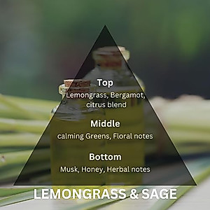Natscent Plug & Play Lemongrass & Sage Fragrance Oil Bottle Replacement for Dynamo Aromatherapy Diffuser, Luxurious and Energizing Aroma Oils - 4 oz. (120 ml)