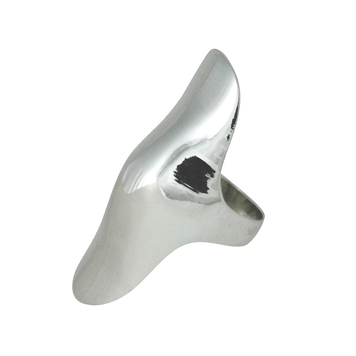 apop nyc Full Finger Sterling Silver Long Knuckle Ring Size 10