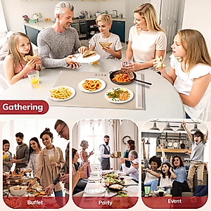 Tobiilw Electric Fast Warming Tray, 2024 New Food Warmers Adjustable Temperature, Full Surface Heating Mat, Roll-up Warming for Home Parties