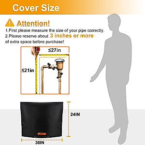 Backflow Preventer Cover Insulated with Thicker 7 Layers Fabric, 30"W x 24"H Backflow Cover with Aluminum Foil Layer for Winter Pipe Freeze Protection, Backflow Insulation Cover, by Cholila Cover