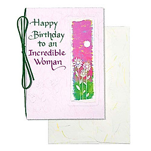 Blue Mountain Arts Greeting Card “Happy Birthday to an Incredible Woman” Is a Sweet and Inspiring Way to Send Warm Birthday Wishes to a Mom, Sister, Daughter, Wife, or Friend, Woman Birthday