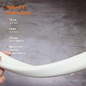 Roving Cove Edge Protector for Baby (6ft Large Edge Only), Hefty-Fit Heavy-Duty Soft Foam Furniture Edge Bumper Guards, Desk Edge Cushion, Wall Corner Covers, 3M Adhesive, Oyster White (Off White)