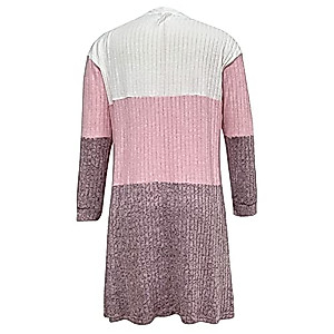 Women's Dresses, Cocktail Dress Short Formal Dresses for Women Party Wedding Women's Fashion Casual Color Matching Long Sleeve Pullover Zipper Straight Dress Beach Vacation 3/4 (4XL, Hot Pink)