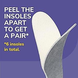 Dr Scholl’s Go Sockless! Cushioning Insoles for Women Men Unisex, 3 Pairs, Trim to Fit - Absorbs Moisture to Keep Feet Dry, Shoe Inserts for Women Men with Plush Terry Cloth Layer for Added Comfort
