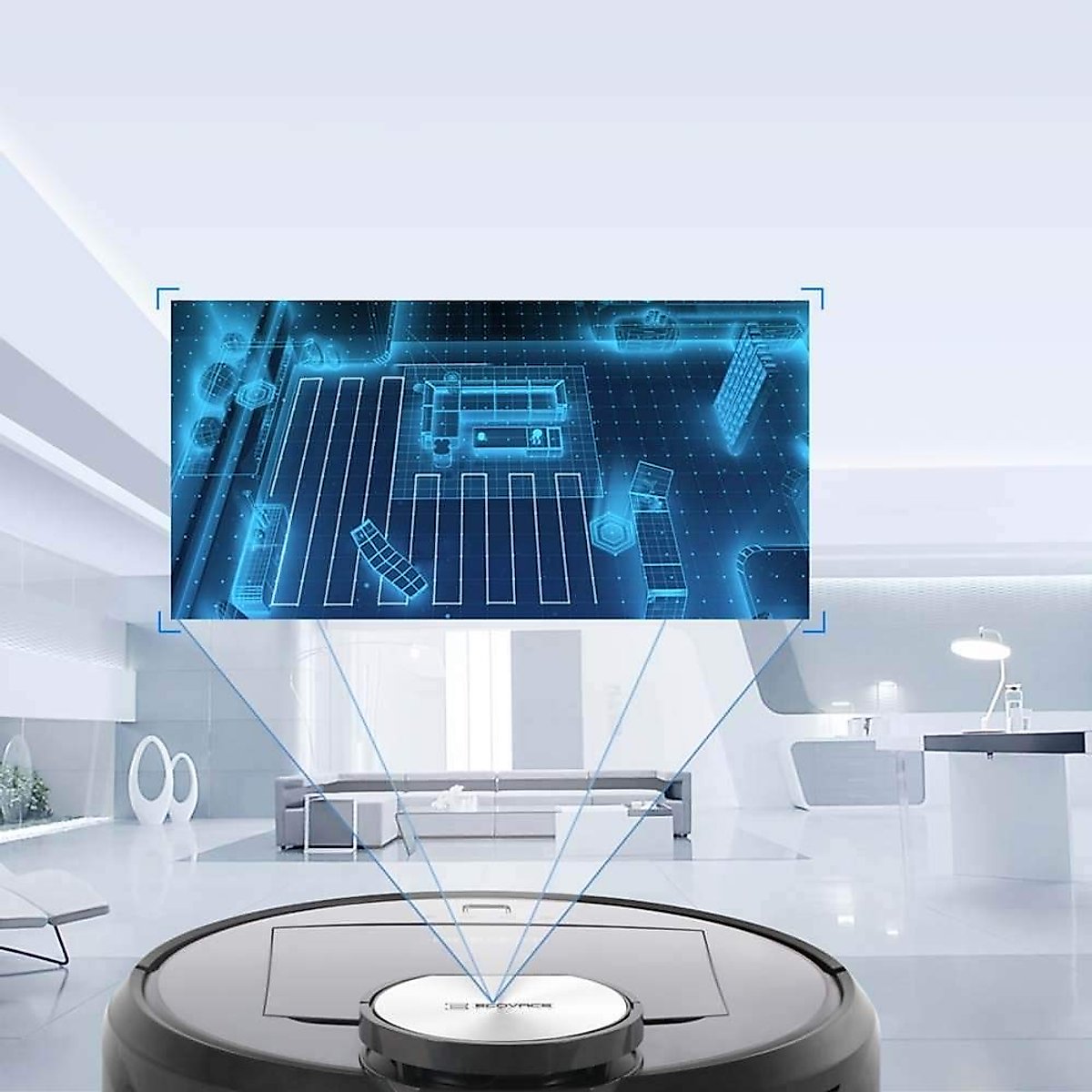 Ecovacs Deebot R95 Robotic Vacuum with the Latest Mapping Technology, Perfect for Bare Floors and Carpets, and Homes with Pets, Wifi Enabled, Compatible with Alexa