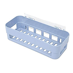 1Pc New Stick Type Bathroom Kitchen Corner Wall Storage Rack Organizer Shower Shelf shower racks for inside shower corner corner shower caddy standing standing shower organizer (Blue)