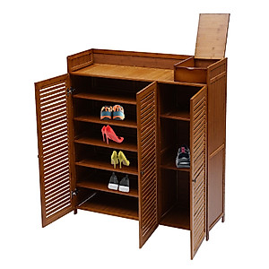 HAPPCUCOE 7-Layer Shoe Cabinet, Shoes Organizer, Shoe Storage Cabinet, Large Capacity Shoe Rack for Entryway, Living Room