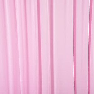 10 ft x 10 ft Wrinkle Free Pink Backdrop Curtain Panels, Polyester Photography Backdrop Drapes, Wedding Party Home Decoration Supplies