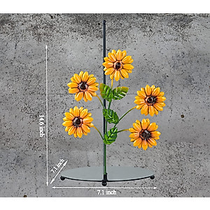 Sunflower Paper Towel Holder Countertop Black Paper Towel Holder Stand Kitchen Paper Towels Holder Papertowel Holder Standing Paper Towel Holder Weighted Paper Towel Holder without Paper Towel