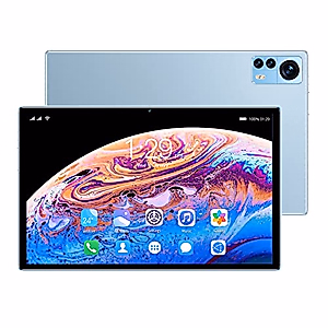 VINGVO 10 Inch Tablet, 100‑240V Tablet PC 8G RAM 128G ROM for Android 11 4G Network Call for Old Man (Blue)