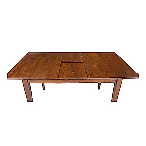 International Concepts Shaker Styled Leg Butterfly Extension Table, 48 to 60-Inch, Espresso