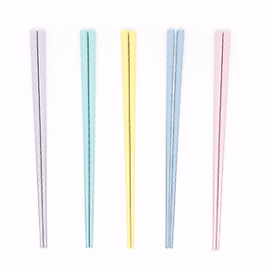 Koolemon Fiberglass Reusable Chopsticks, Non-Slip,Diamond Design (5)