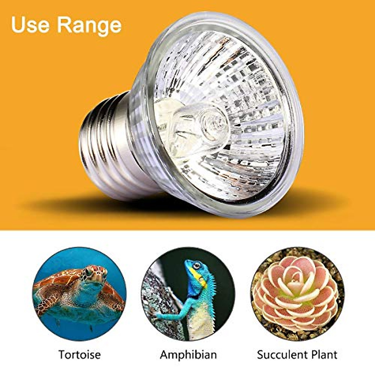 75W Sun Basking Lamp Full Spectrum Sunbathe Reptile Heat Lamp Growing Bulbs for Turtles Lizards 6 Pack