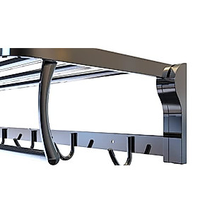 24 Inch 304 Stainless Steel Bathroom Towel Rack Towel Bar Towel Shelf Foldable Towel Rack Wall Mounted for Bathroom Lavatory Hotel Brushed Nickel