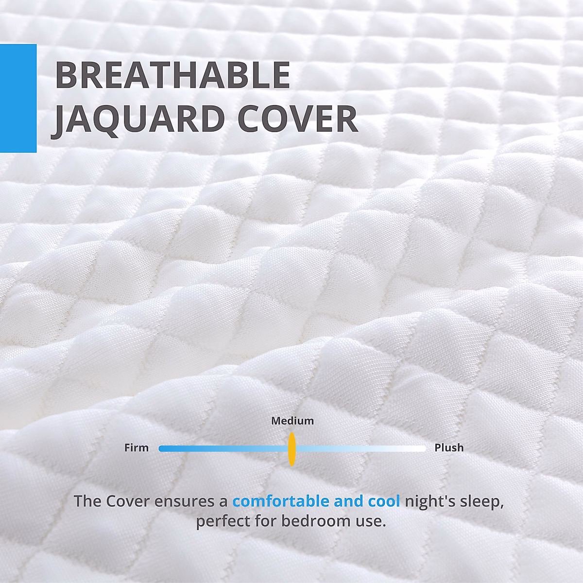 EGOHOME Full Mattress 14 Inch, Charcoal Gel Memory Foam Mattress Bed in a Box, Back Pain Relief Mattress Made in USA, Medium Firm Mattress, CertiPUR-US Certified,54”x75”x14”, White