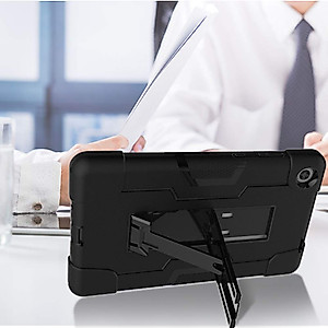 for Lenovo Tab M8 8 Inch Gen 3 2022 Case,Heavy Duty Hybrid Shockproof Full-Body Defender Rugged Protective Case with Stand for Lenovo Tab M8/M8 Smart/M8 HD LTE 8 Inch Tablet(Black/Black)