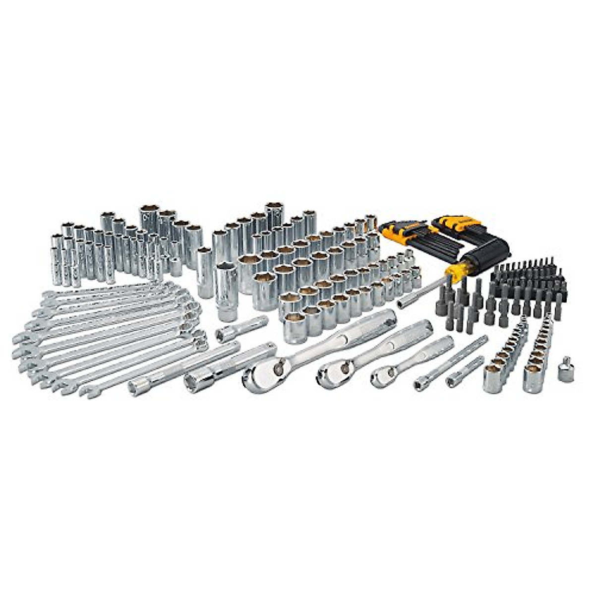 DEWALT Mechanics Tool Set, 1/4" & 3/8" & 1/2" Drive, SAE/Metric, 205-piece (DWMT81534)
