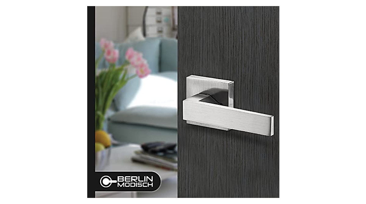 Berlin Modisch Contemporary Square Entry Lever Door Handle Set ...
