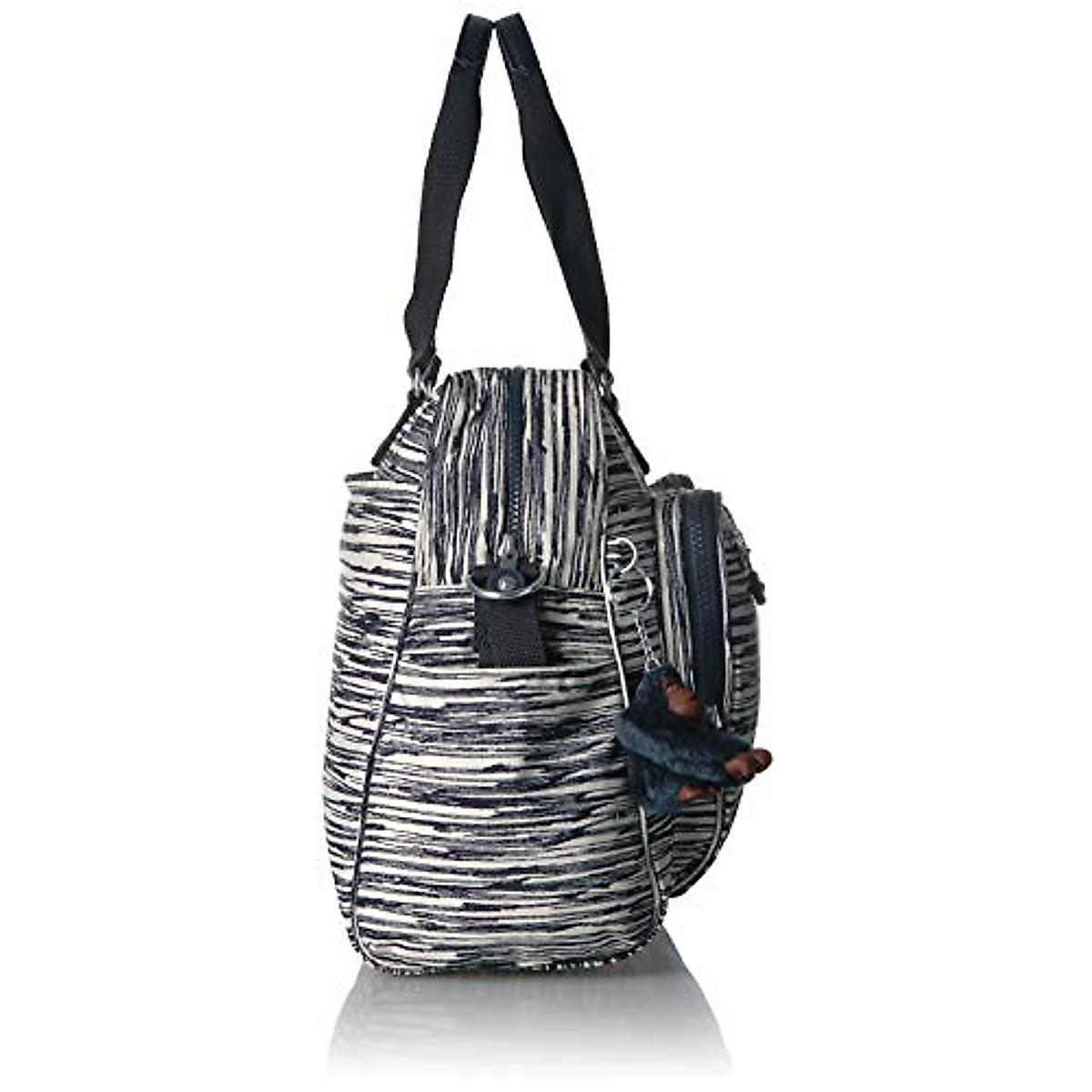 Kipling Women's Alanna Diaper Bag, Stroller Clips, Zip Closure, Scribble Lines Blue, One Size