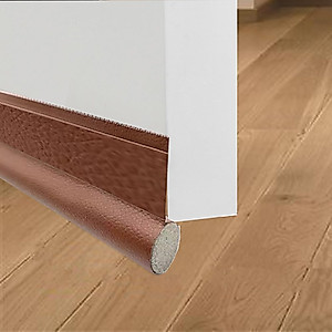 Under Door Draft Stoppers 36 Inch Weatherproofing Door Seal Strip, Door Draft Blocker Sound Proof Draft Guard Noice Reduction Fits for Interior／Exterior Doors (Brown)