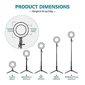 Neewer Video Conference Lighting Kit for Zoom Call Meeting/Self Broadcasting/Remote Working/YouTube/TikTok Video/Live Streaming: 2-Pack 6-inch Dimmable LED Ring Light with Tripod Stand & Color Filter