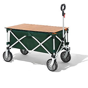 Wagon Cart Heavy Duty, Collapsible Wagon with Thickened Universal Wheel, Utility Grocery Wagon for Camping Shopping Sports (Color : B) (B)