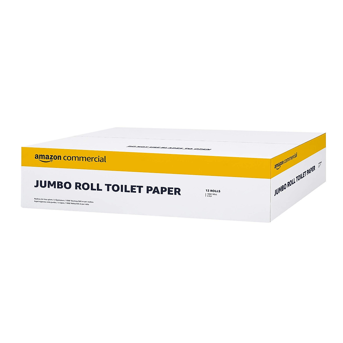 AmazonCommercial 2-Ply White 9' Jumbo Roll Toilet Paper/Bath Tissue (416972)|Bulk for Business |Septic Safe |Compatible with Universal Dispensers|FSC Certified |1000 feet per Roll (12 Rolls)()