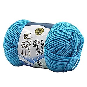 2 Set 1 Roll 5-Strand Wool Yarn Soft Warm DIY Beginner Needlework Hand Knitting Crochet Yarn Ball for Sewing Shop Wool Yarn