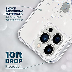 Case-Mate iPhone 13 Pro Case - Twinkle Ombre Stardust with 10ft Drop Protection & Wireless Charging - Luxury Bling Glitter Case for iPhone 13 Pro, Anti Scratch, Shock Absorbing Materials