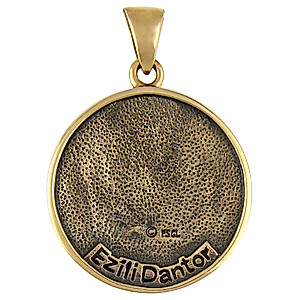 Moonlight Mysteries Bronze Ezili Dantor Voodoo Loa Veve Symbol Pendant Necklace