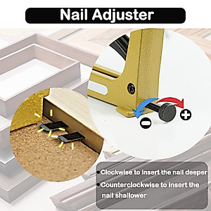 HM515 Point Driver, Manual Framing Tool with 1000PCS Flexible Points, 15mm(5/8”) Length Lightweight Flex Point Tacker for Picture Framing Joiner DIY