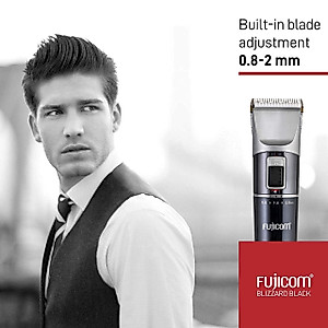 Fujicom Hair Clippers for Men Professional Trimmer Clippers Cordless Rechargeable with 2 Speed Hair cutting Kit Low Noise with Adjustable Ceramic Blade Lithium Battery and 4 Comb Dock station