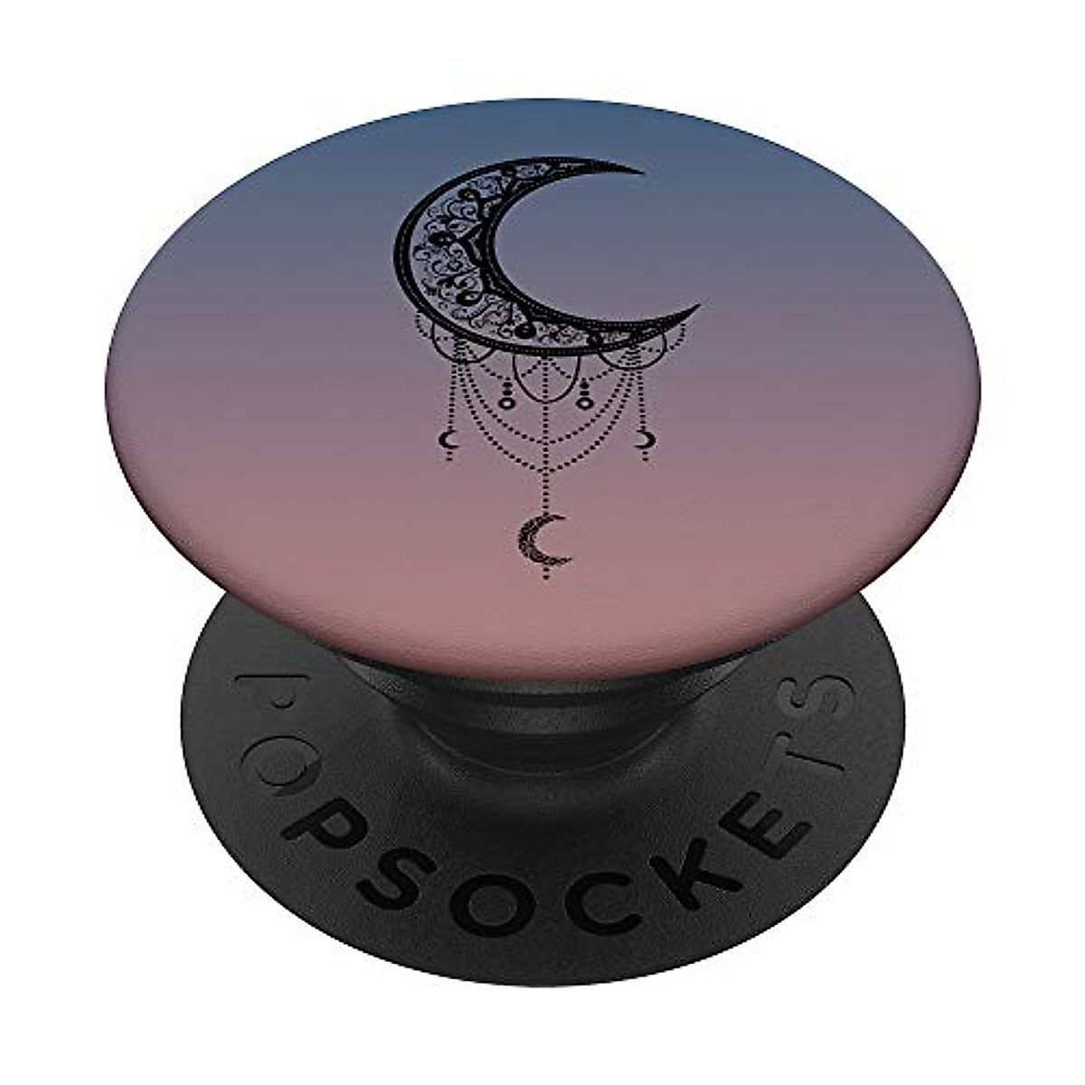 Beautiful Black Crescent Moon Dreamcatcher Silhouette PopSockets PopGrip: Swappable Grip for Phones & Tablets