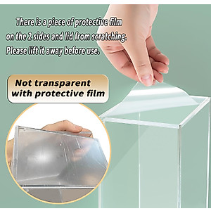 Sohalejr Dryer Sheet Holder Sheets Container Transparent 5 mm Thickness Acrylic Box with Lid Clear Dryer Sheet Dispenser for Laundry Organization and Storage Laundry Room Decor