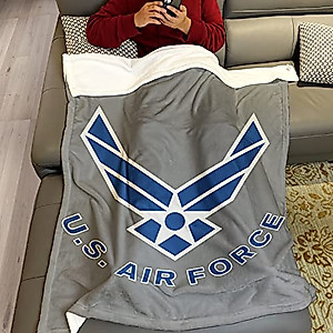 HommomH 60" x 80" Blanket Throw Comfort Warmth Soft Cozy Air Conditioning Easy Care Machine Wash US Air Force