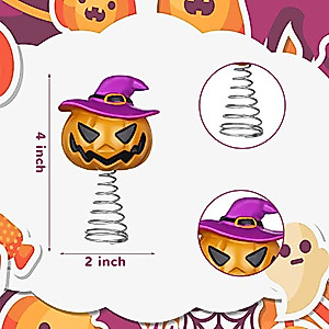 Halloween Pumpkin Skull Ghost Miniature Tree Topper Spooky Halloween Ornaments Pumpkin Halloween Tree Topper 4 Inches Mini Halloween Christmas Tree Ornaments for Halloween Party (Pumpkin)