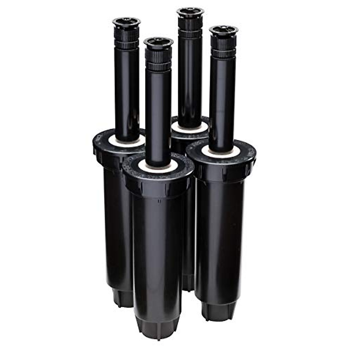 Rain Bird 1804AP4PK Professional Pop-Up Sprinkler, Adjustable 0° - 360° Pattern, 8' - 15' Spray Distance, 4" Pop-up Height, 4-Pack, Black