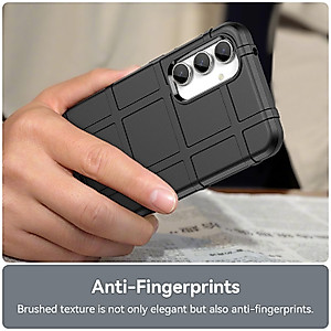 Monwutong Slim Fit Durable Phone Case for Samsung Galaxy S23 FE, Rugged Shield Outdoor Case with Military Grade Shockproof, Drop-Tested and Camera Lens Protection Case for Galaxy S23 FE, HD Black